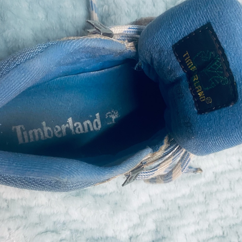 Rare Timberland Vintage White & Blue Hiking Boots - Gem